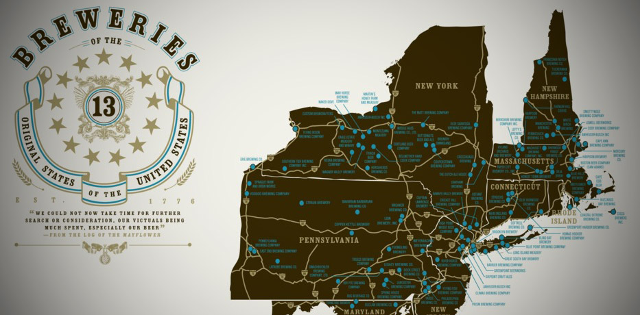 | Infographic: Current Breweries of the Original 13 StatesBeer ...